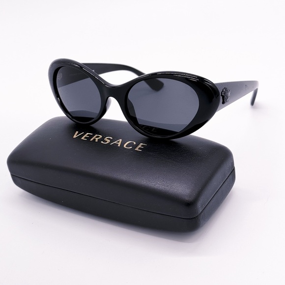 Versace | Accessories | New Versace Ve4455u Gb87 Black Cat Eye Women ...